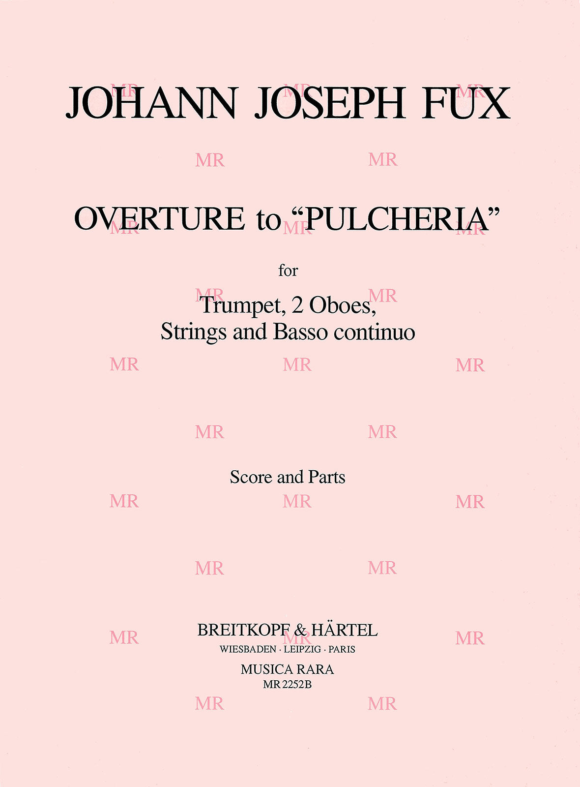 Fux, Johann Joseph: Overture of “Pulcheria” K 304
