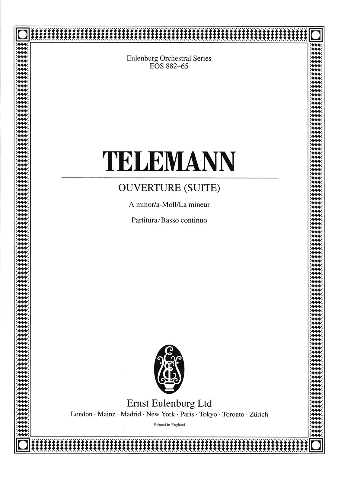 Telemann, Georg Philipp: Overture (Suite) in A minor TWV 55:A2