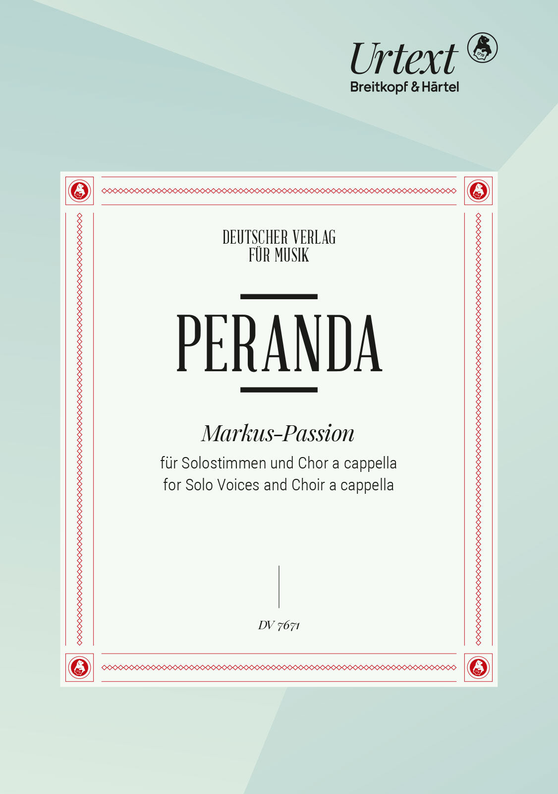 Peranda, Marco Giuseppe: Markus-Passion