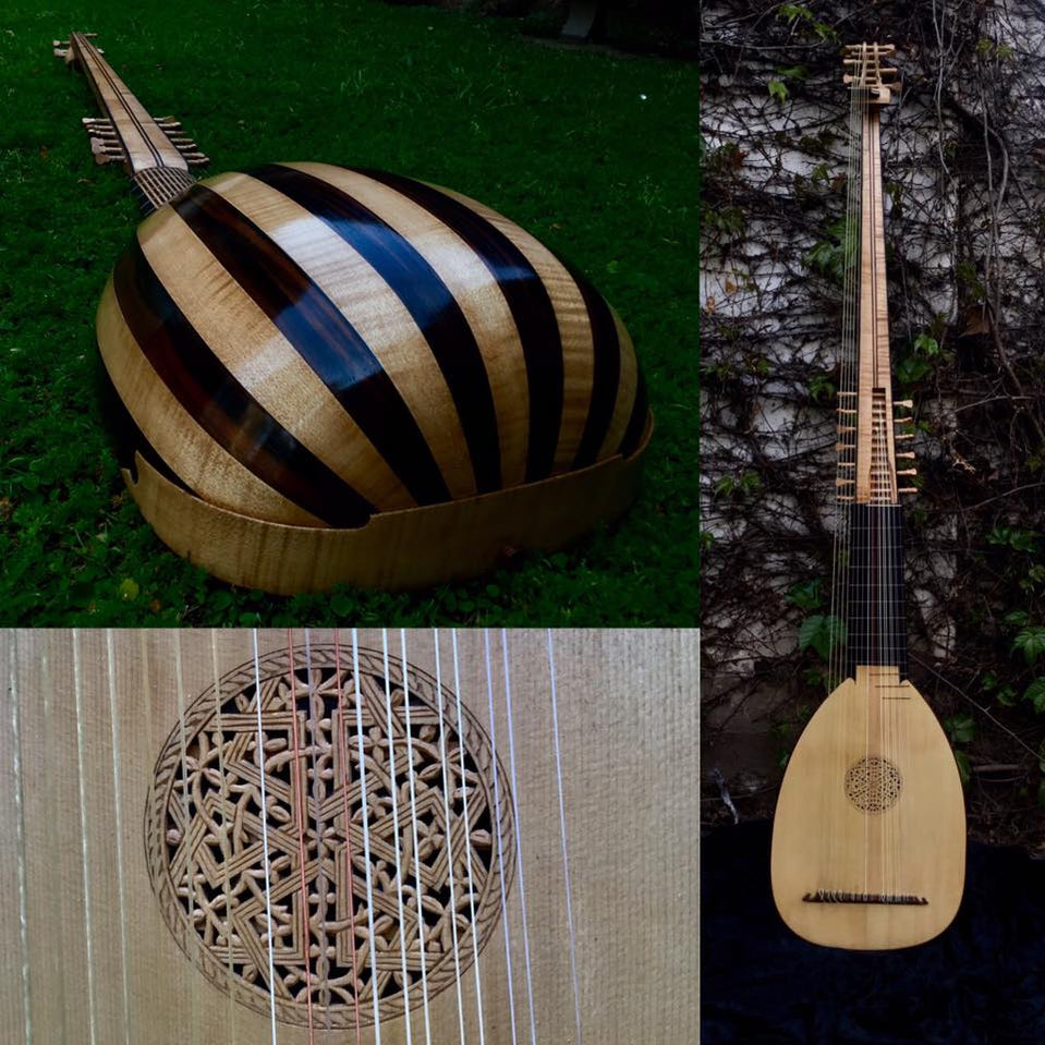 14 Course Archlute (Liuto Attiorbato) after Sellas by Matias Crom ...