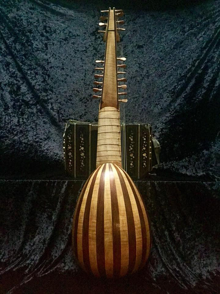 14 Course Archlute (Liuto Attiorbato) after Sellas by Matias Crom ...