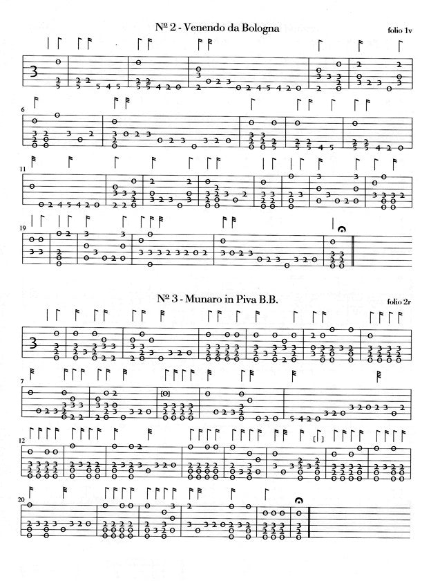 57 Easy Pieces in Italian Tablature for Lute