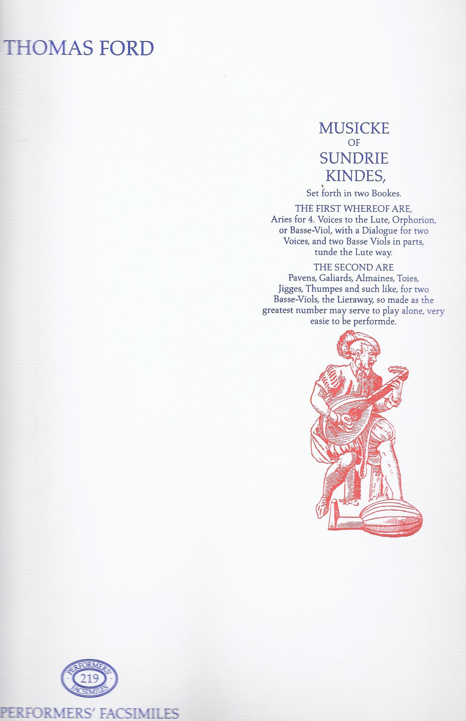 Ford: Musicke of Sundrie Kindes