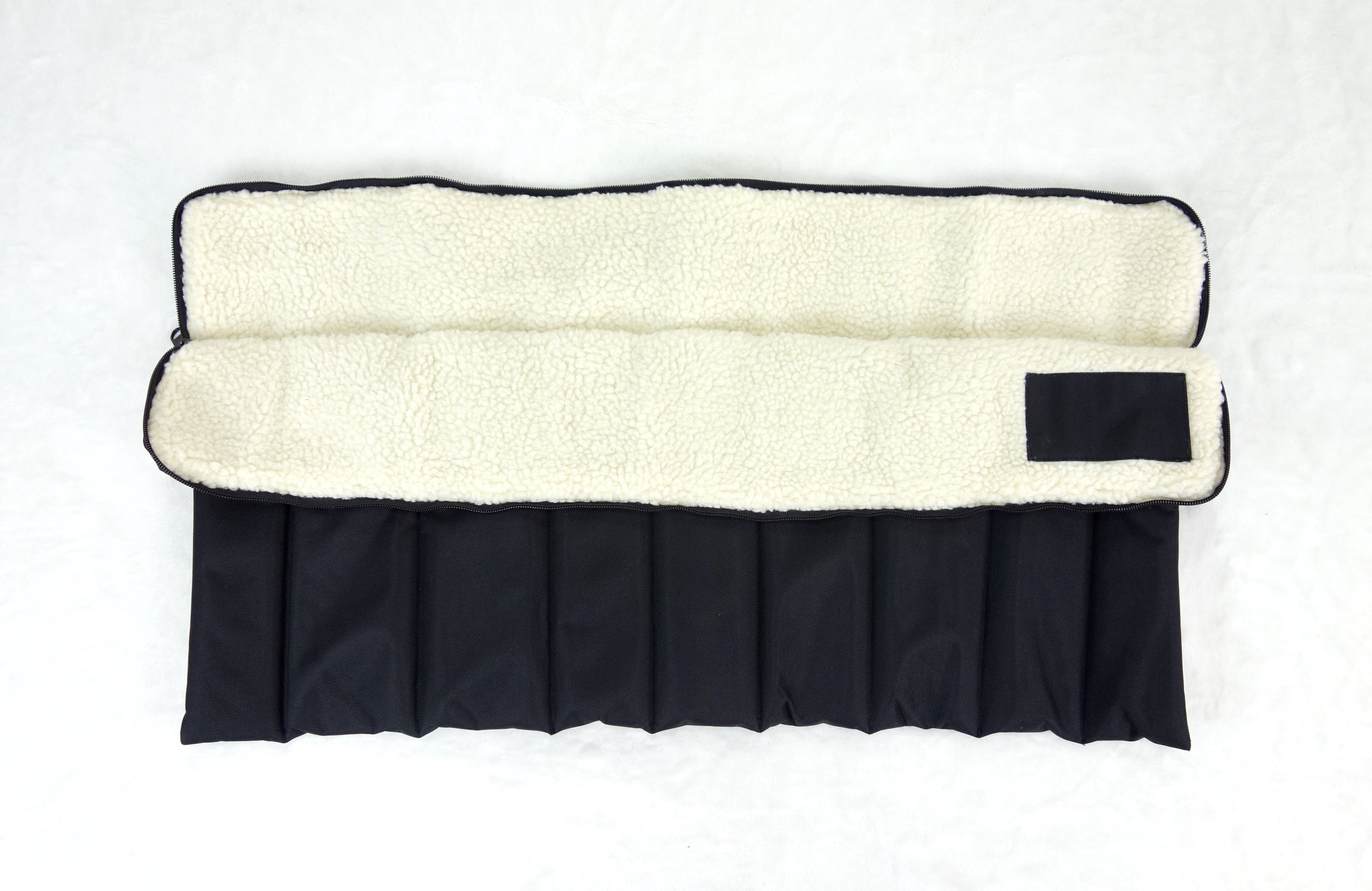 EMS 9 Slot Fleece Lined Recorder Roll Bag, Black Canvas Exterior