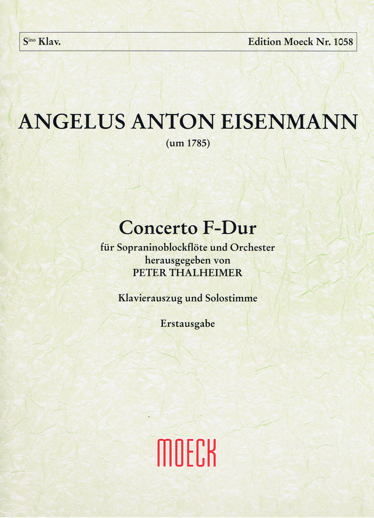 Eisenmann Concerto in F Major for Soprano
