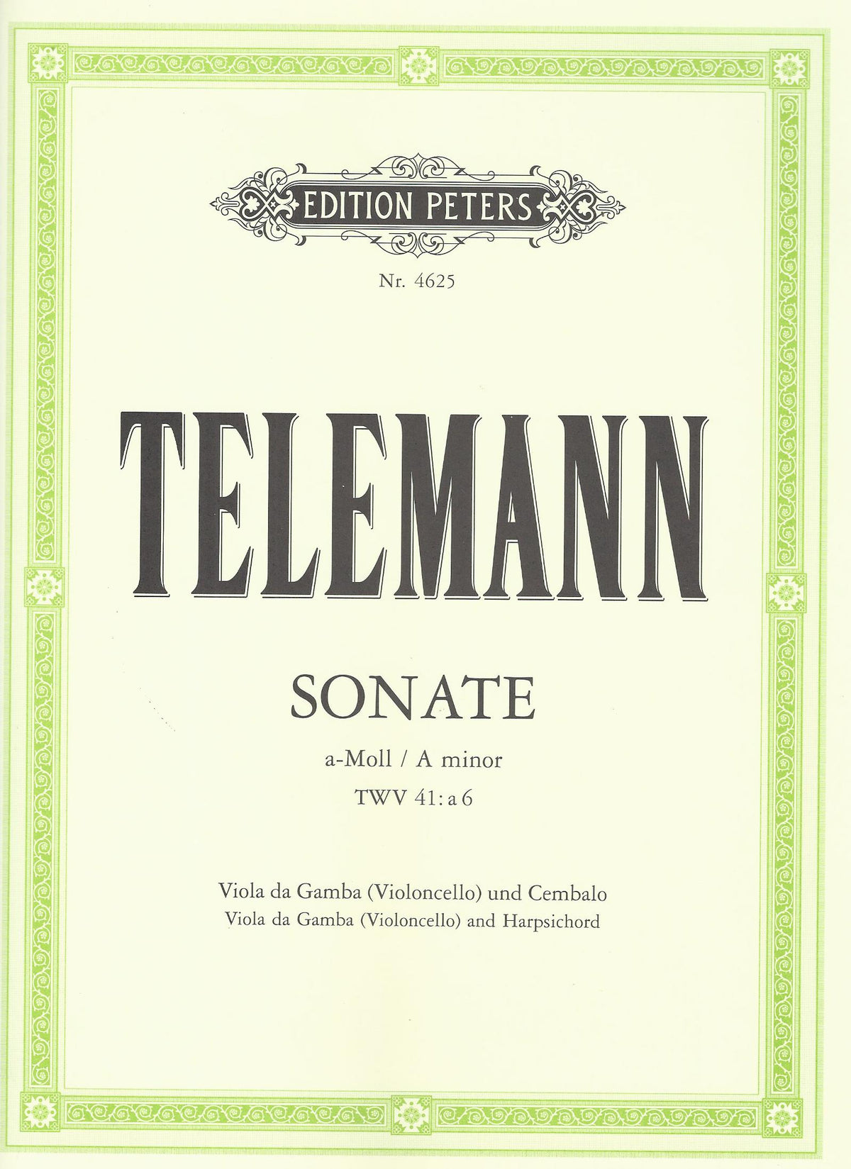 Telemann: Sonata in A Minor for Viola da Gamba and Harpsichord