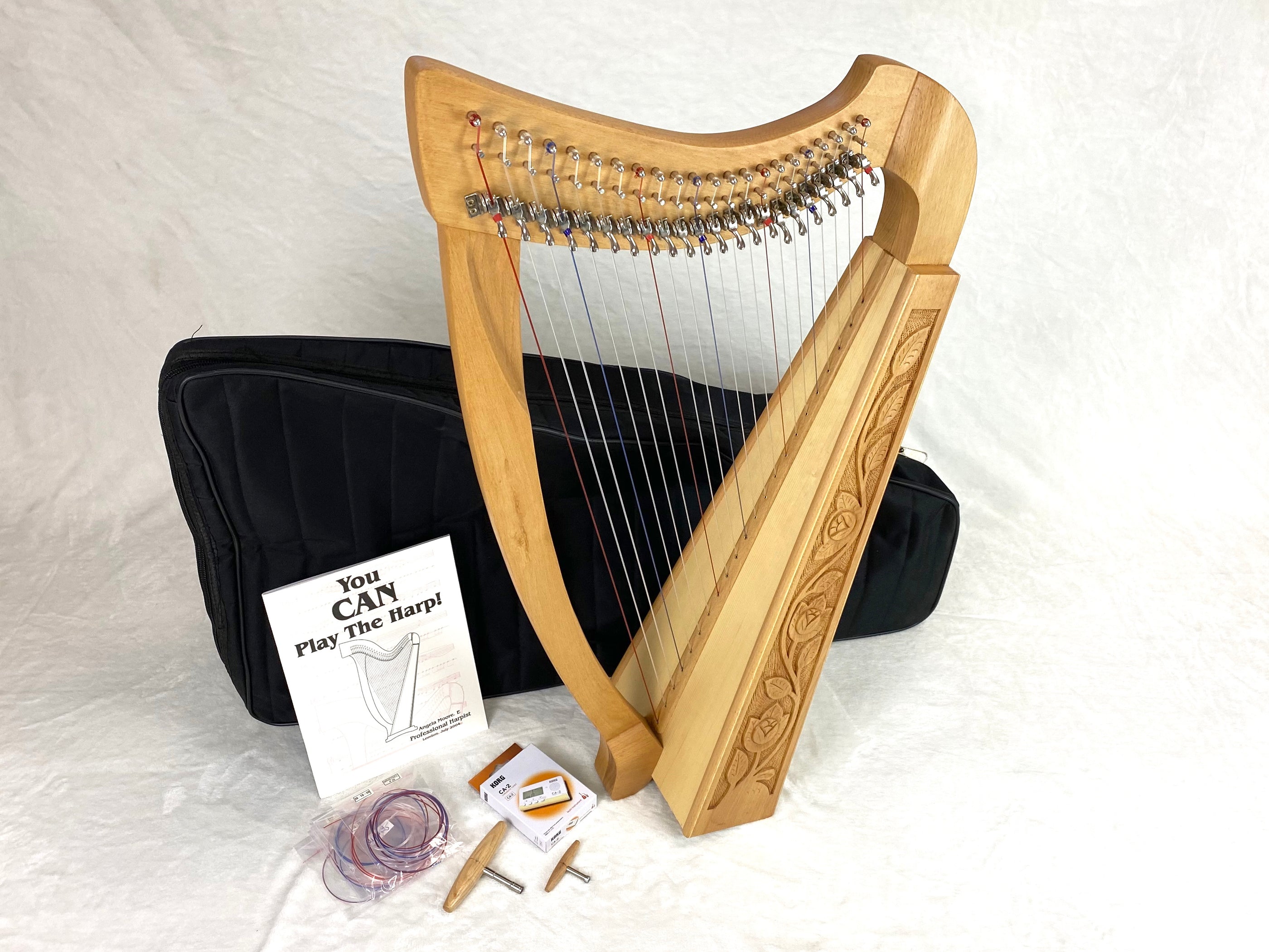 Silver Harp Bundle - Heritage 22 String Heather Harp