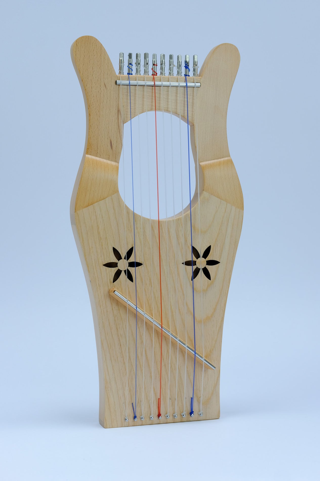 EMS Mini Kinnor 10 String Lyre in Beech by Early Music Shop