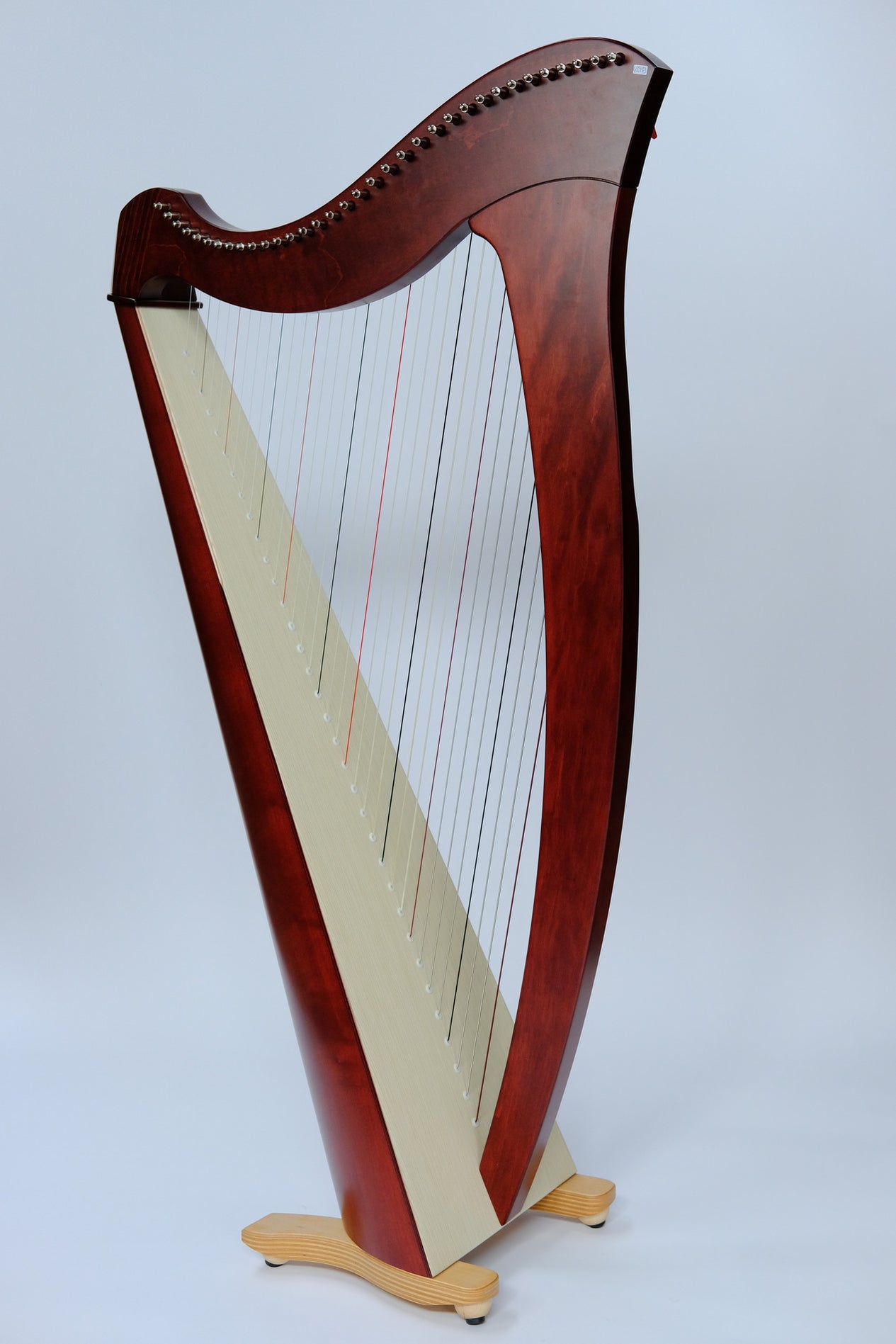 Mia 34 string harp (BioCarbon strings) in mahogany finish by Salvi