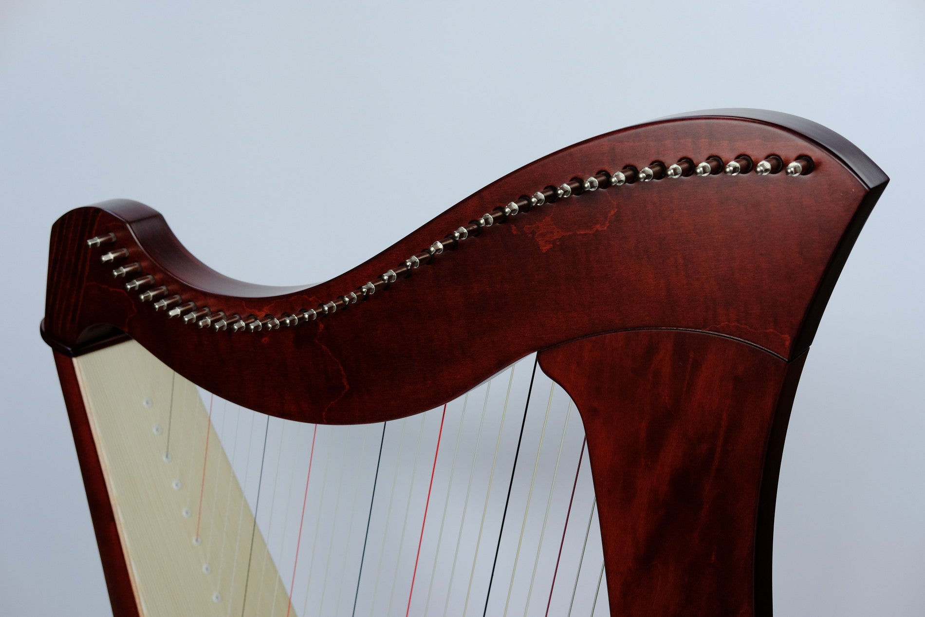 Mia 34 string harp (BioCarbon strings) in mahogany finish by Salvi