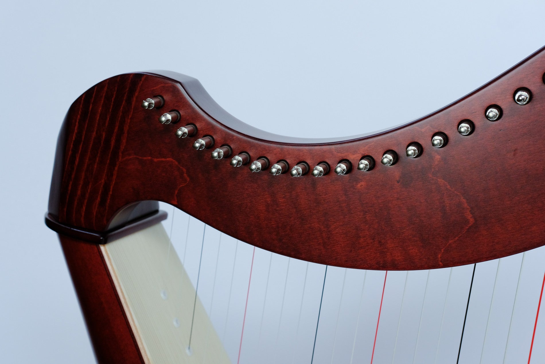 Mia 34 string harp (BioCarbon strings) in mahogany finish by Salvi