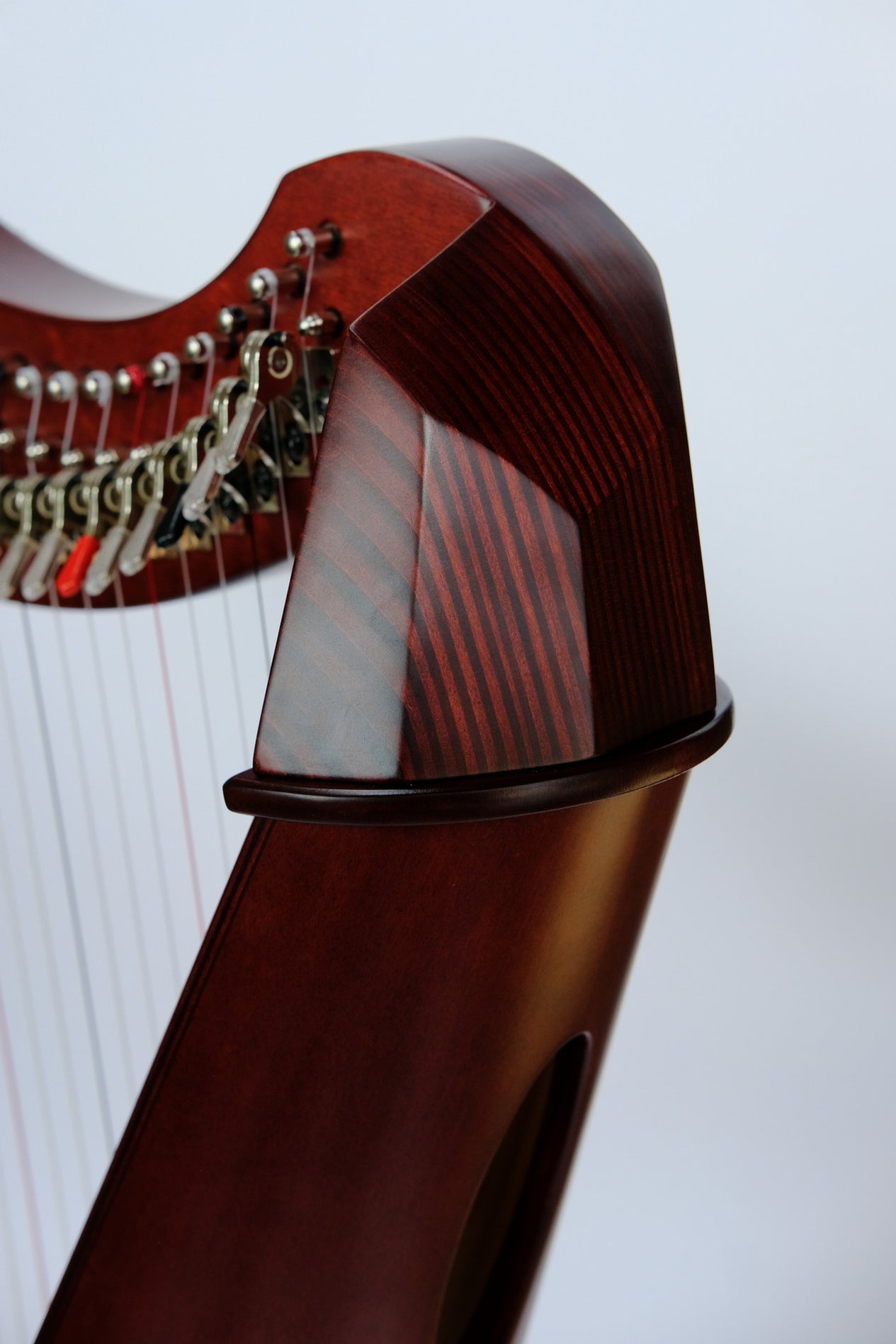 Mia 34 string harp (BioCarbon strings) in mahogany finish by Salvi