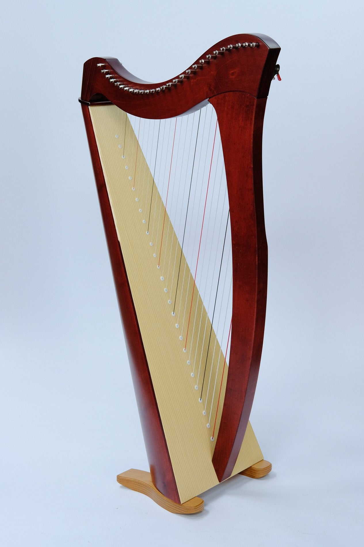 Juno 27 string harp (BioCarbon strings) in red finish by Salvi