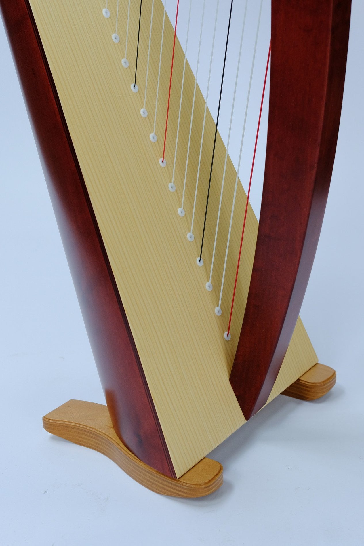 Juno 27 string harp (BioCarbon strings) in red finish by Salvi