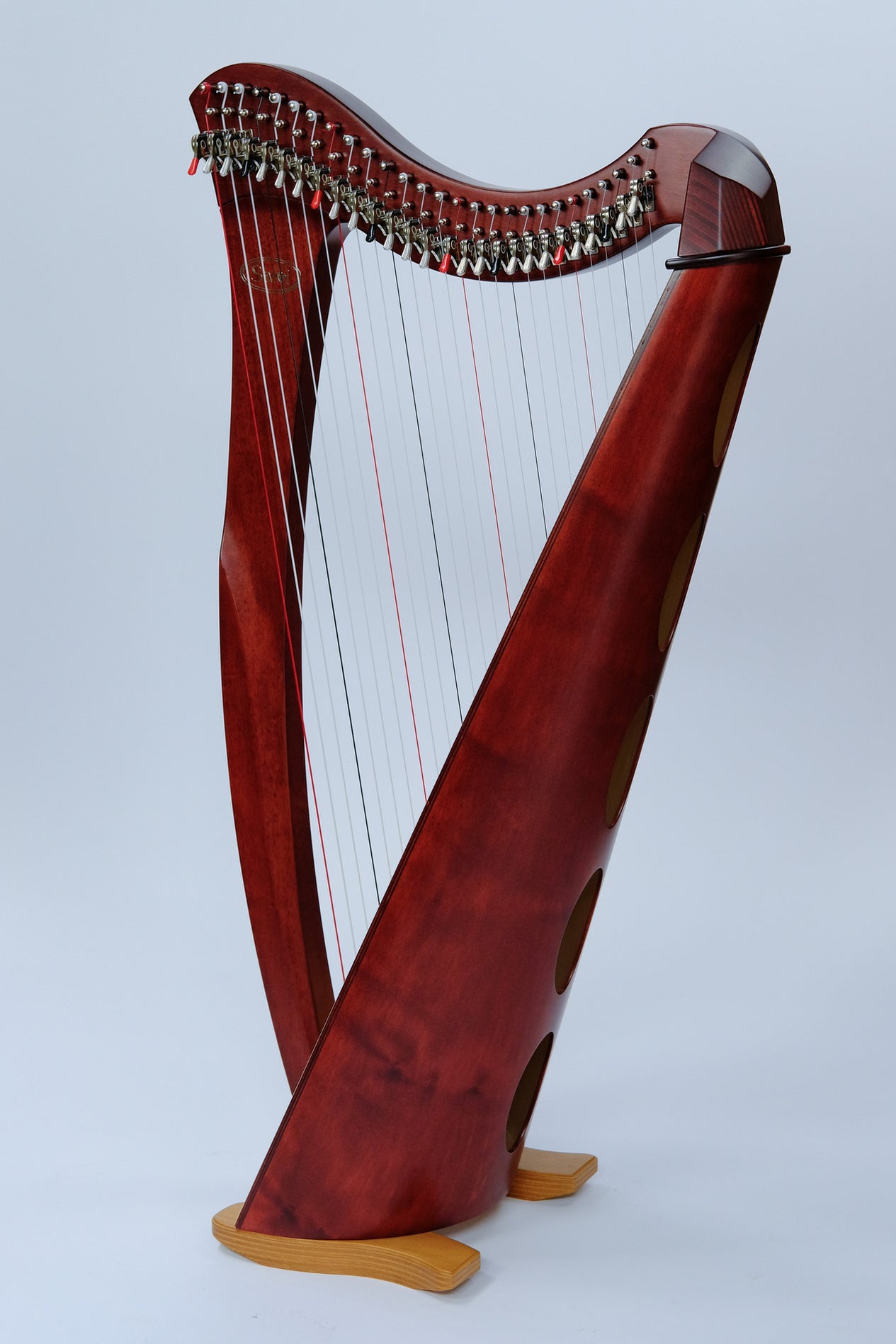 Juno 27 string harp (BioCarbon strings) in mahogany finish by Salvi ...