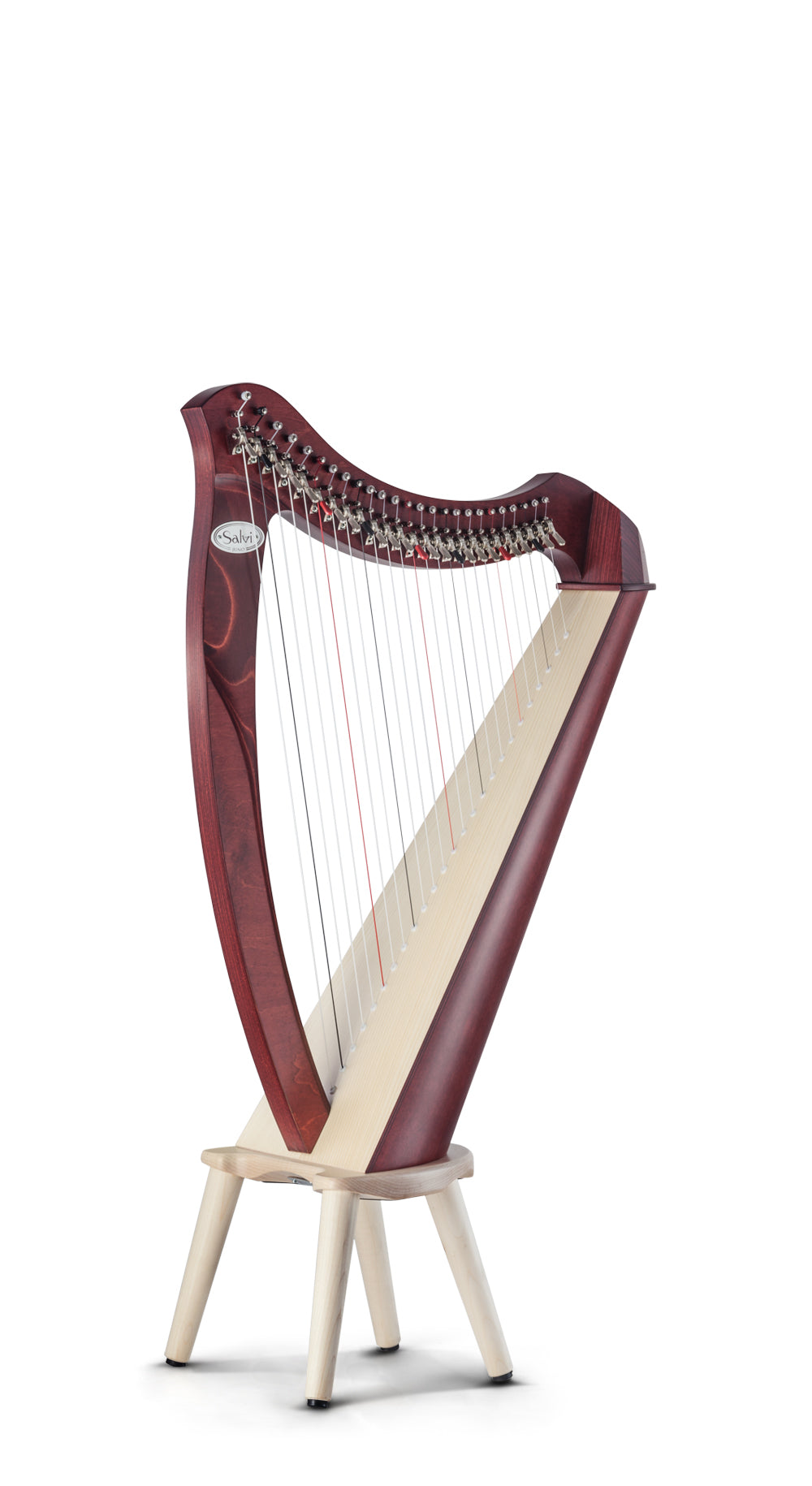 Juno 25 string harp (BioCarbon strings) in mahogany finish by Salvi