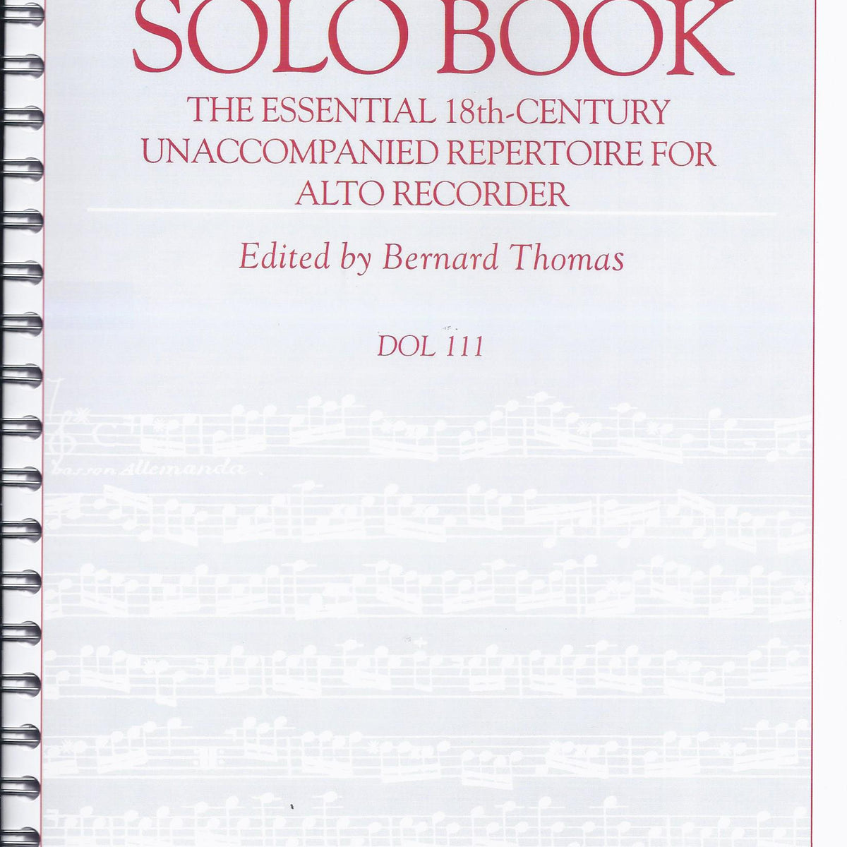 The Baroque Solo Book | Must-have book for Recorder Players from EMS