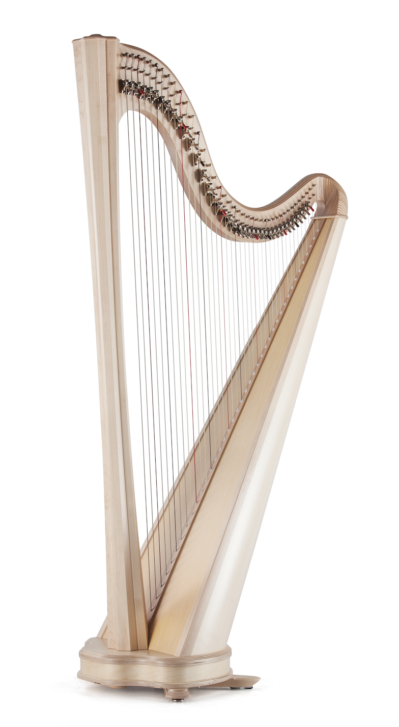 Hermes 40 string harp (Gut strings) in natural finish by Salvi