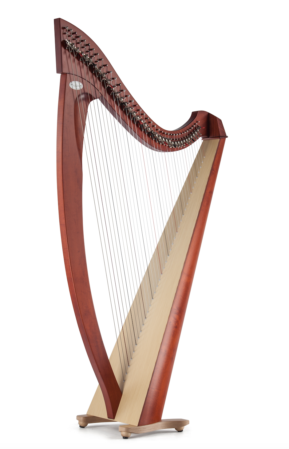 Titan 38 string harp (BioCarbon strings) in cherry finish by Salvi